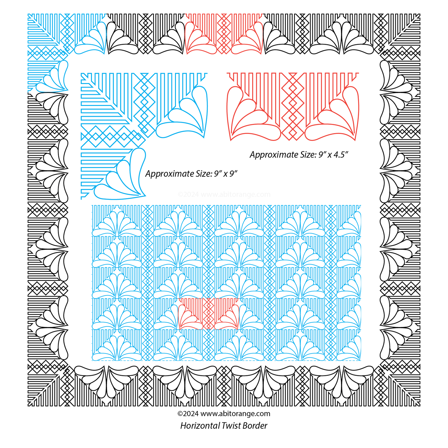 Borders and Corners - Digital Quilting Designs/patterns for longarm ...
