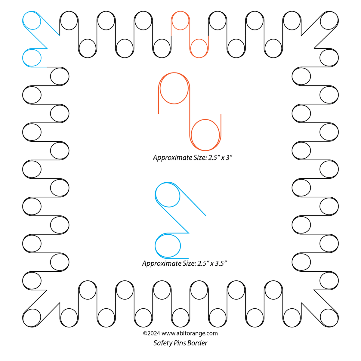 Safety Pins Border — A Bit Orange