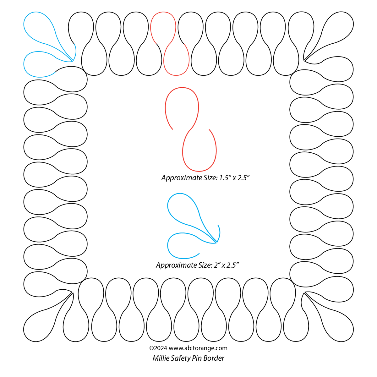 Millie Safety Pin Border — A Bit Orange