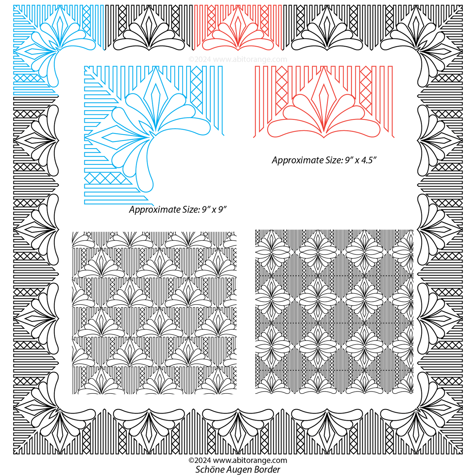Borders and Corners - Digital Quilting Designs/patterns for longarm ...