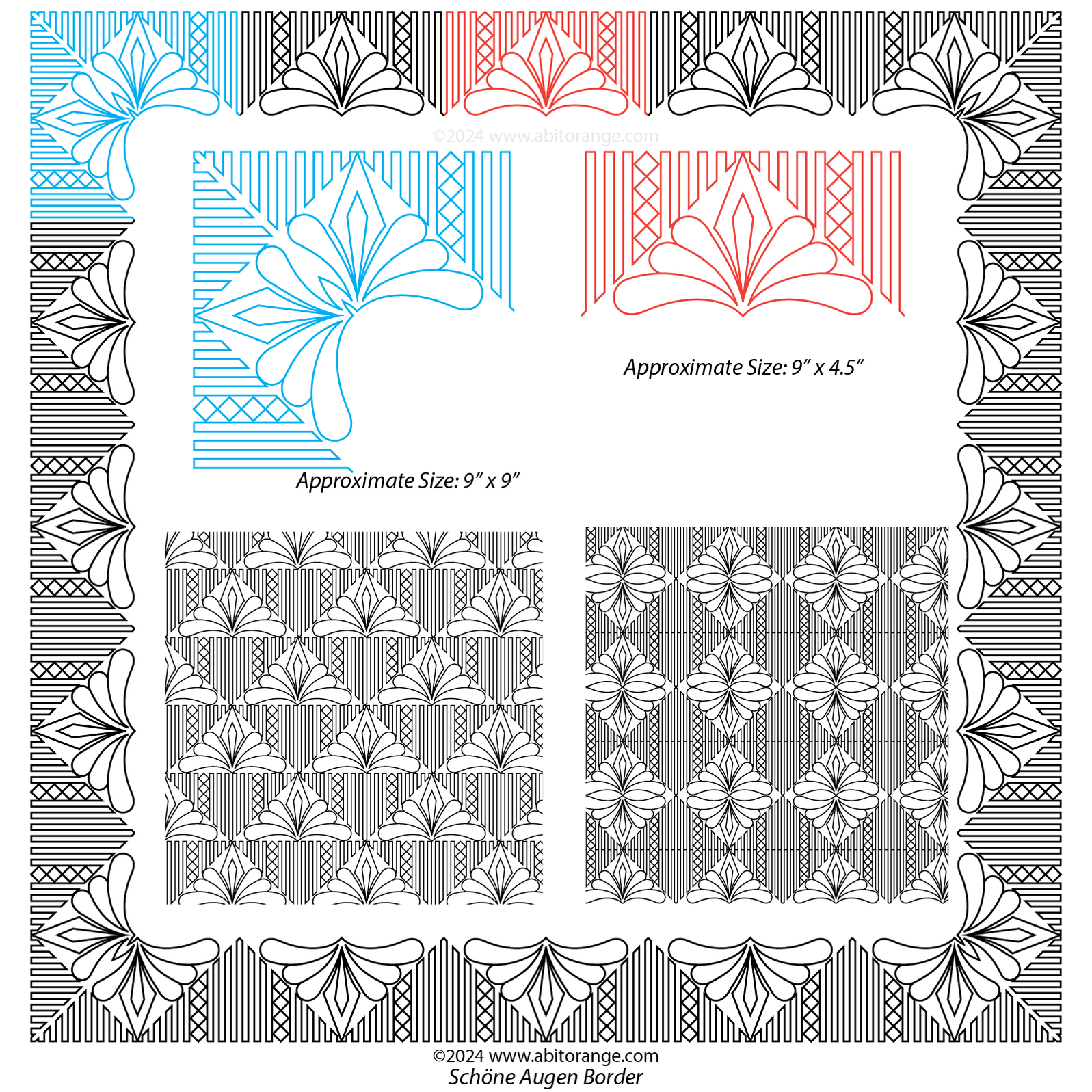Borders and Corners - Digital Quilting Designs/patterns for longarm ...