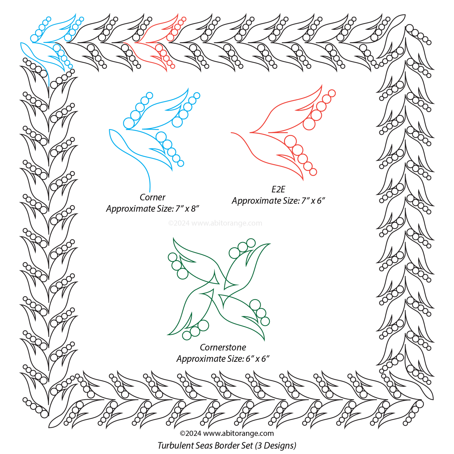 Borders and Corners - Digital Quilting Designs/patterns for longarm ...