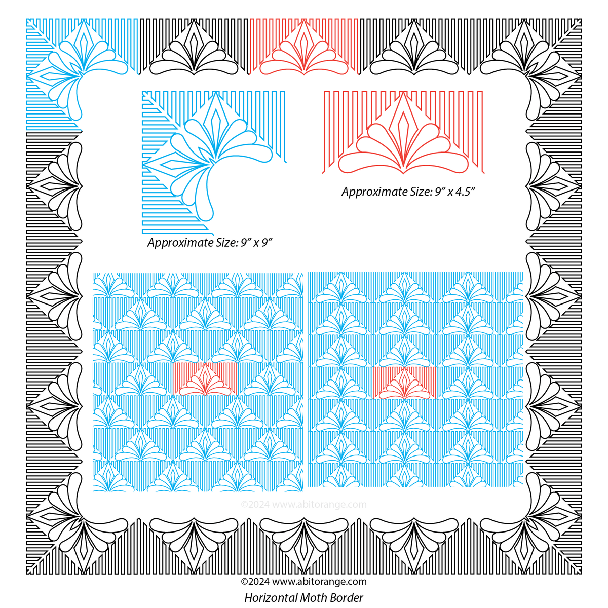 Horizontal Moth Border — A Bit Orange
