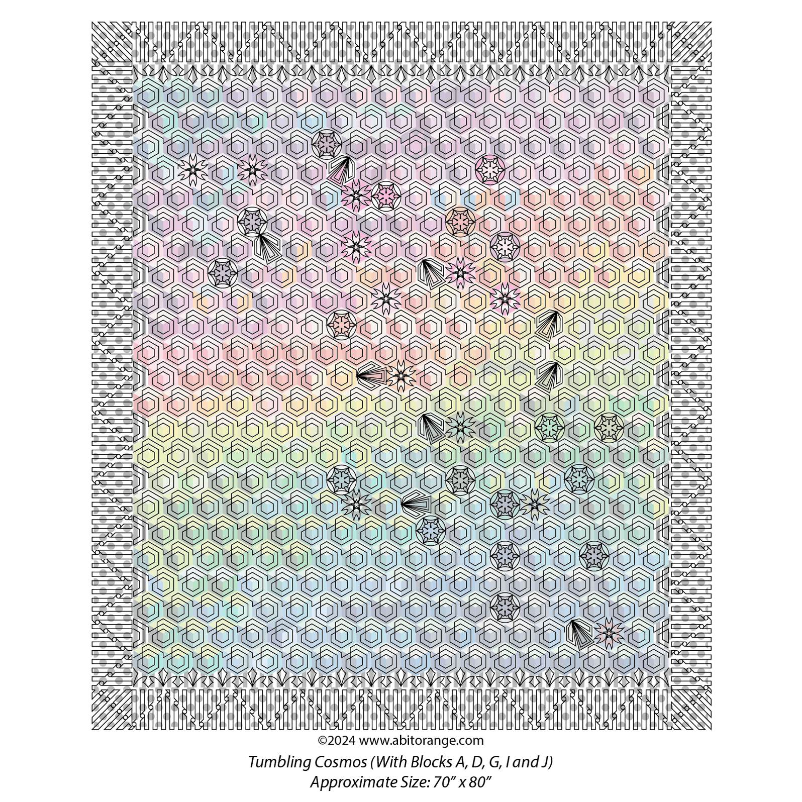 Tumbling Cosmos - digital quilting designs/patterns for longarm ...