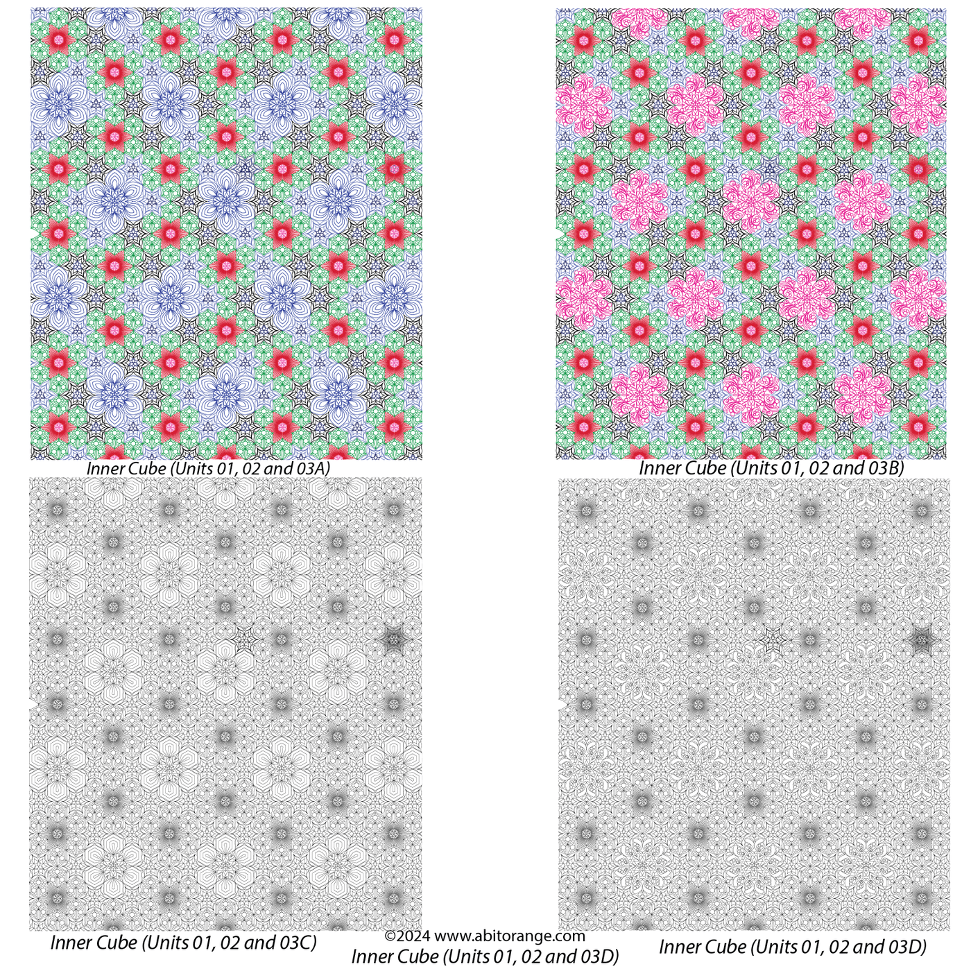 Inner Cube by Sew Jodi Longarm quilting Designs set — A Bit Orange