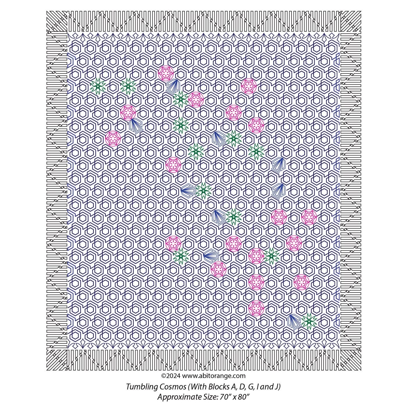 Tumbling Cosmos - digital quilting designs/patterns for longarm ...