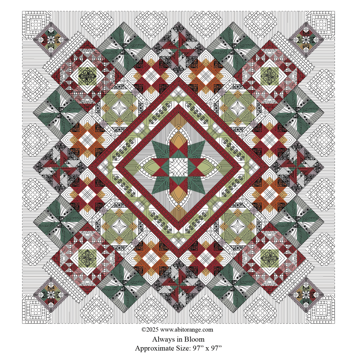 Adore Quilt Set - Longarm designs for computerized machine quilting — A ...