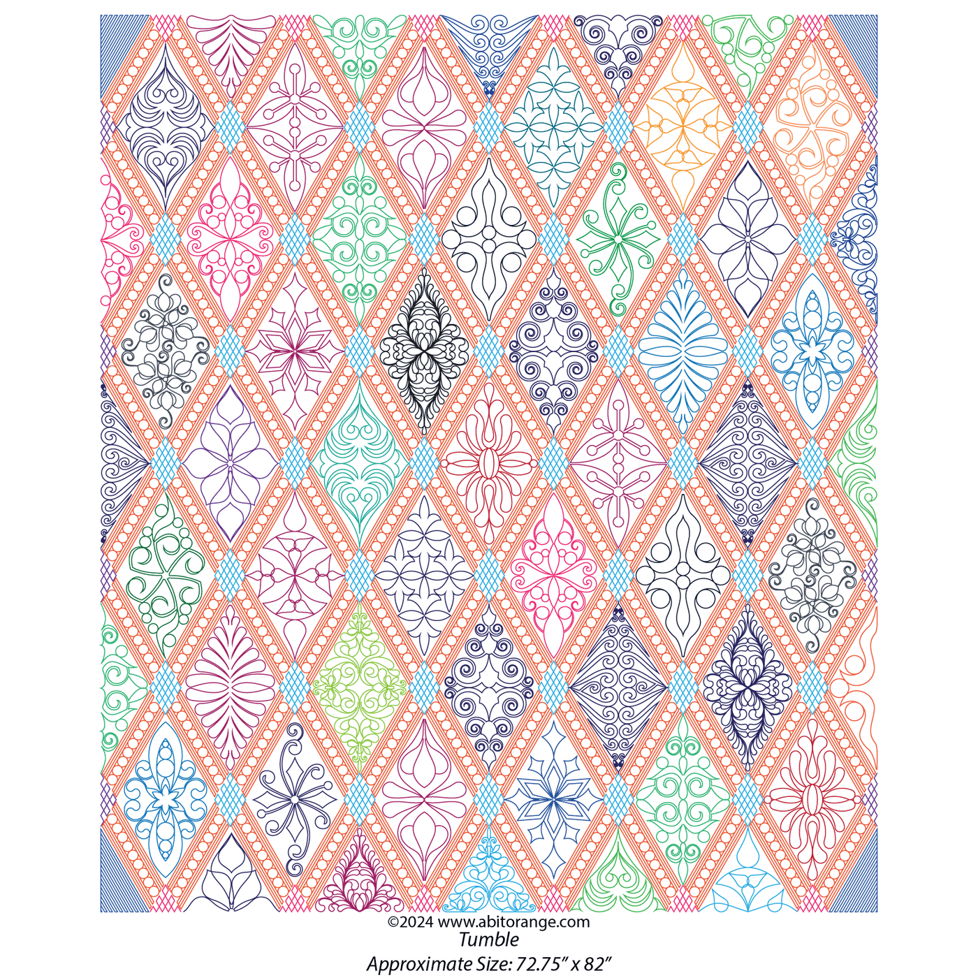 Tumble Quilt Patterns/designs set for Longarm machine quilting — A Bit ...