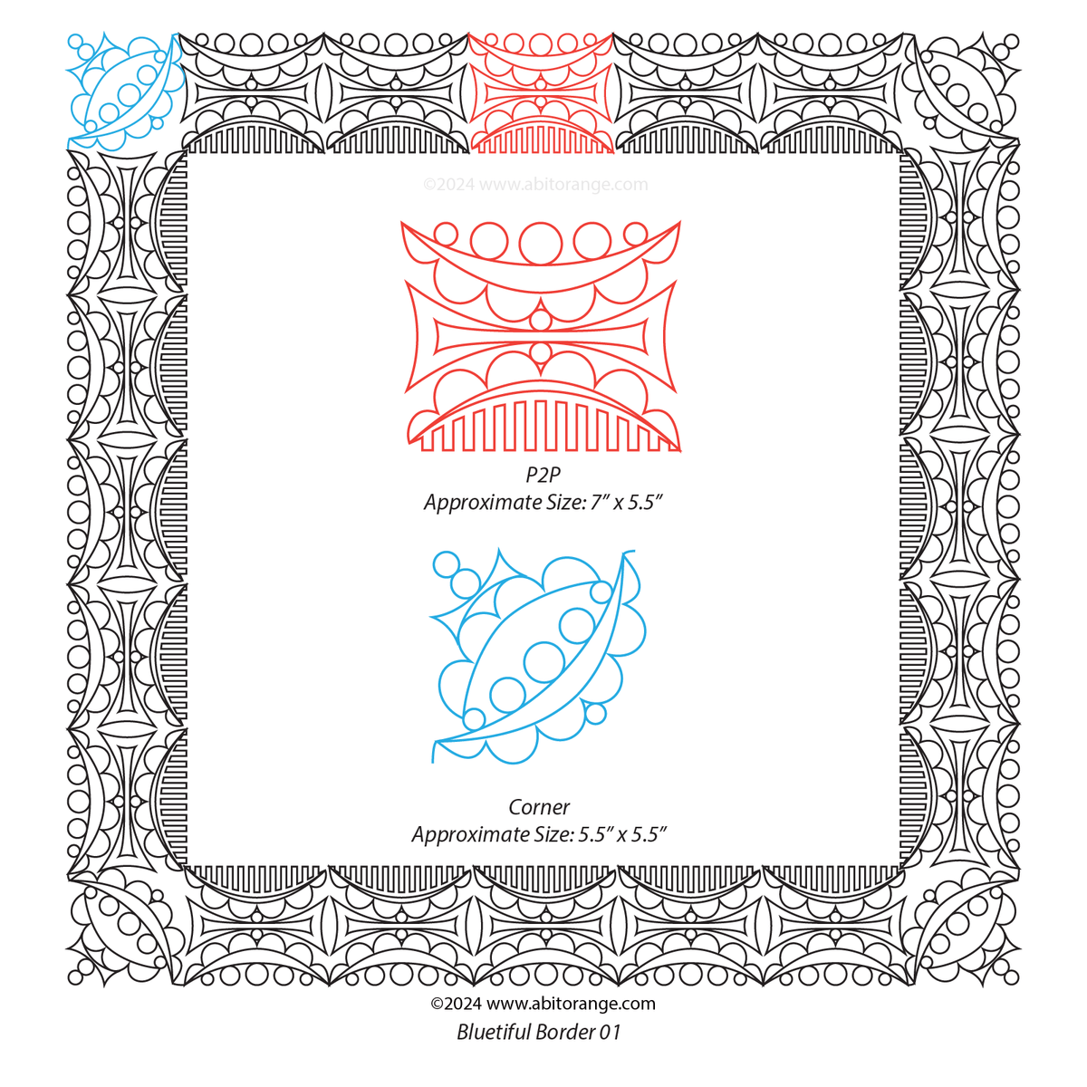 Bluetiful Border 01 — A Bit Orange