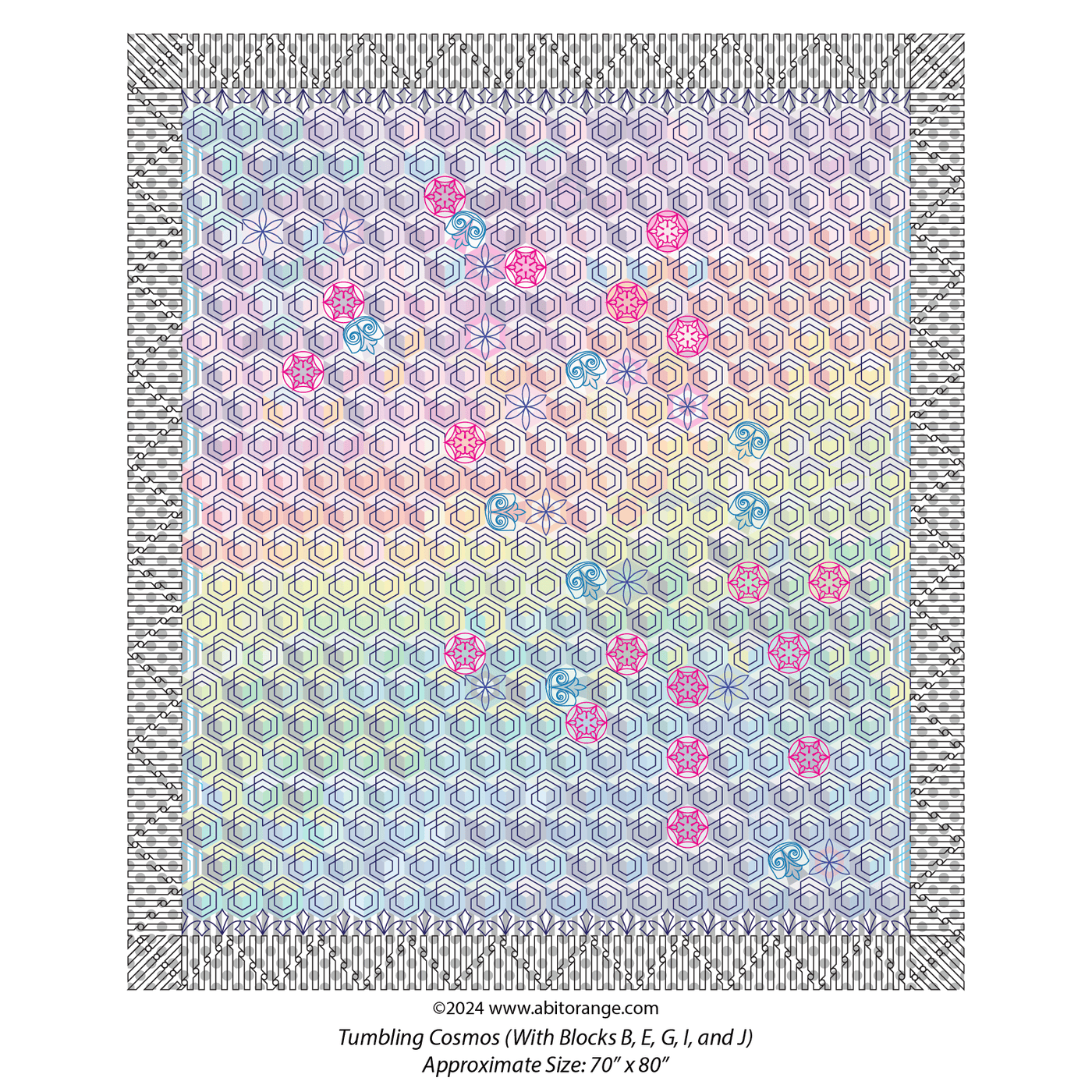 Tumbling Cosmos - digital quilting designs/patterns for longarm ...