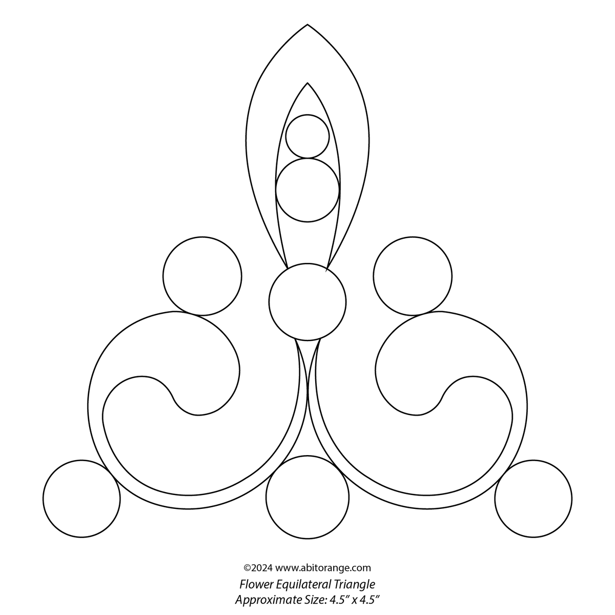 Flower Equilateral Triangle — A Bit Orange