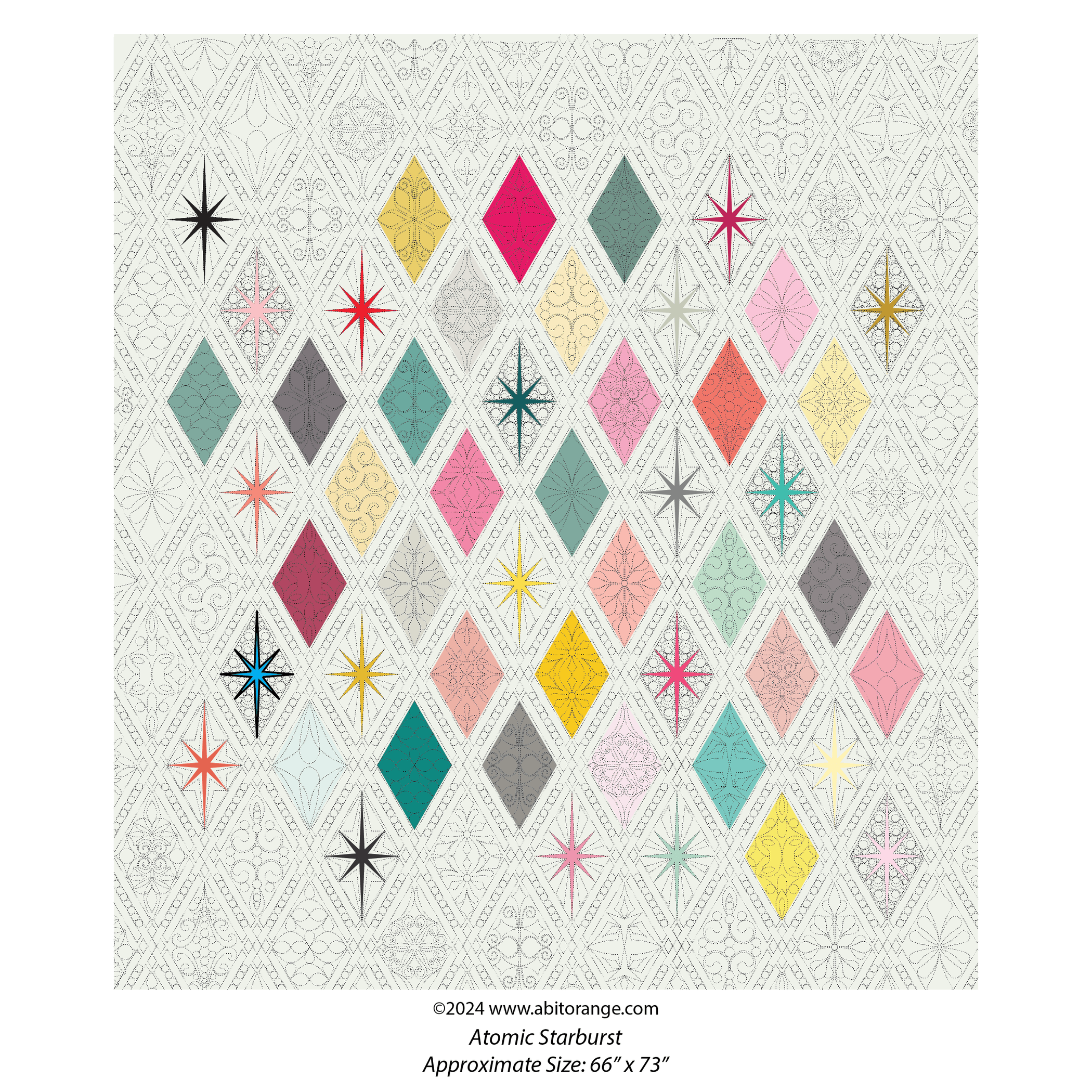 Atomic Starburst Computerized quilting pattern/designs for longarm ...