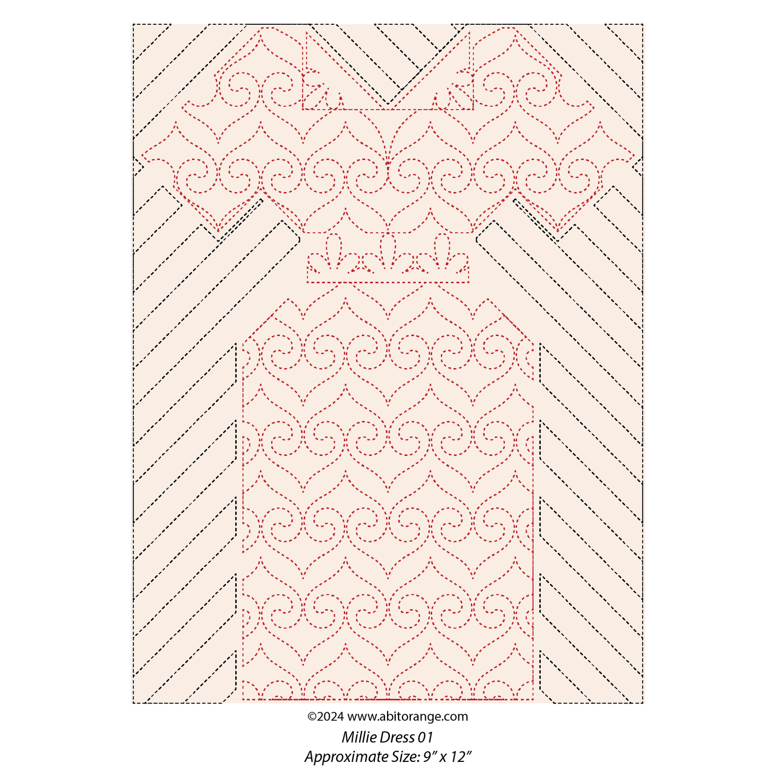 Millie's Dresses Quilt digital designs for longarm computerized machine ...