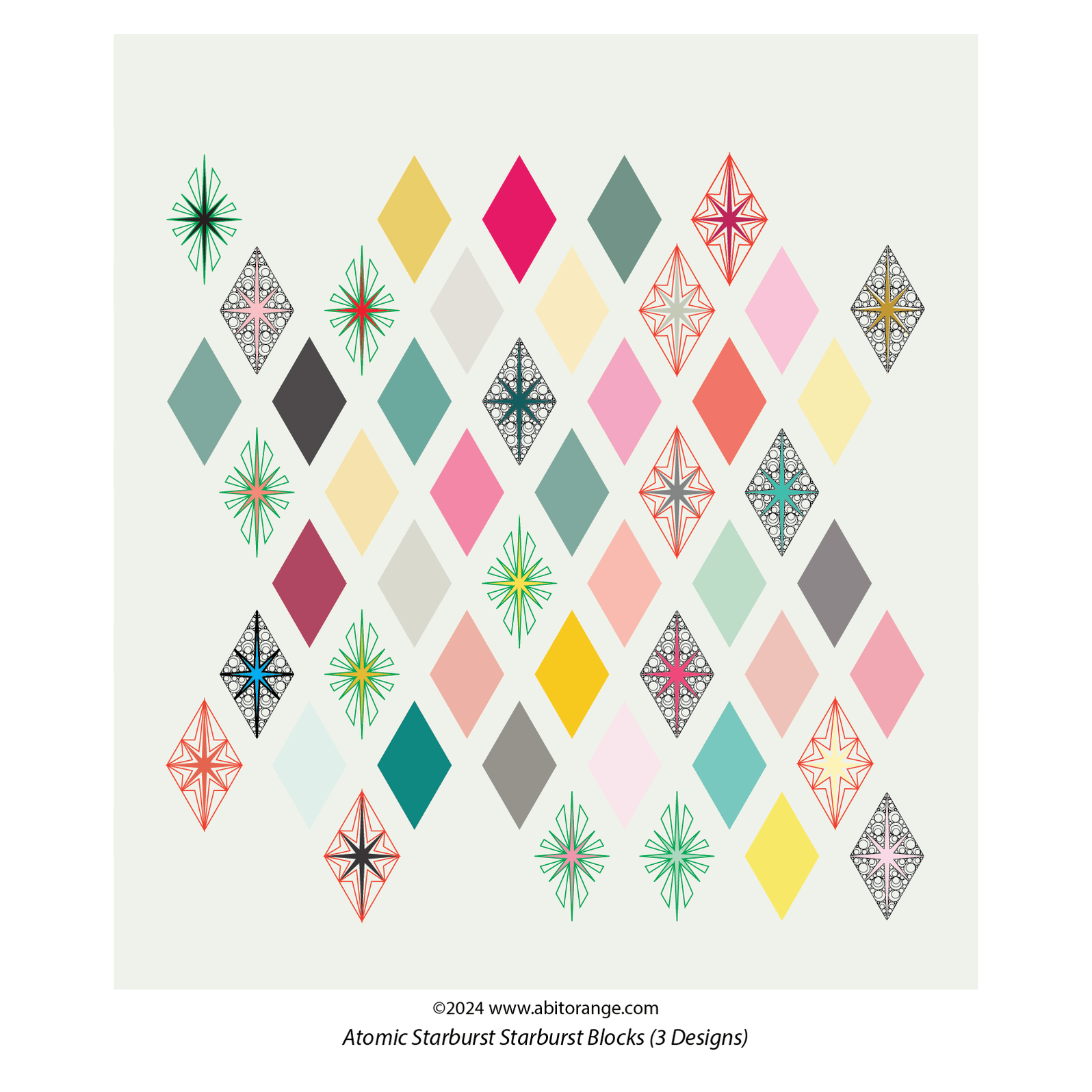 Atomic Starburst Computerized quilting pattern/designs for longarm ...