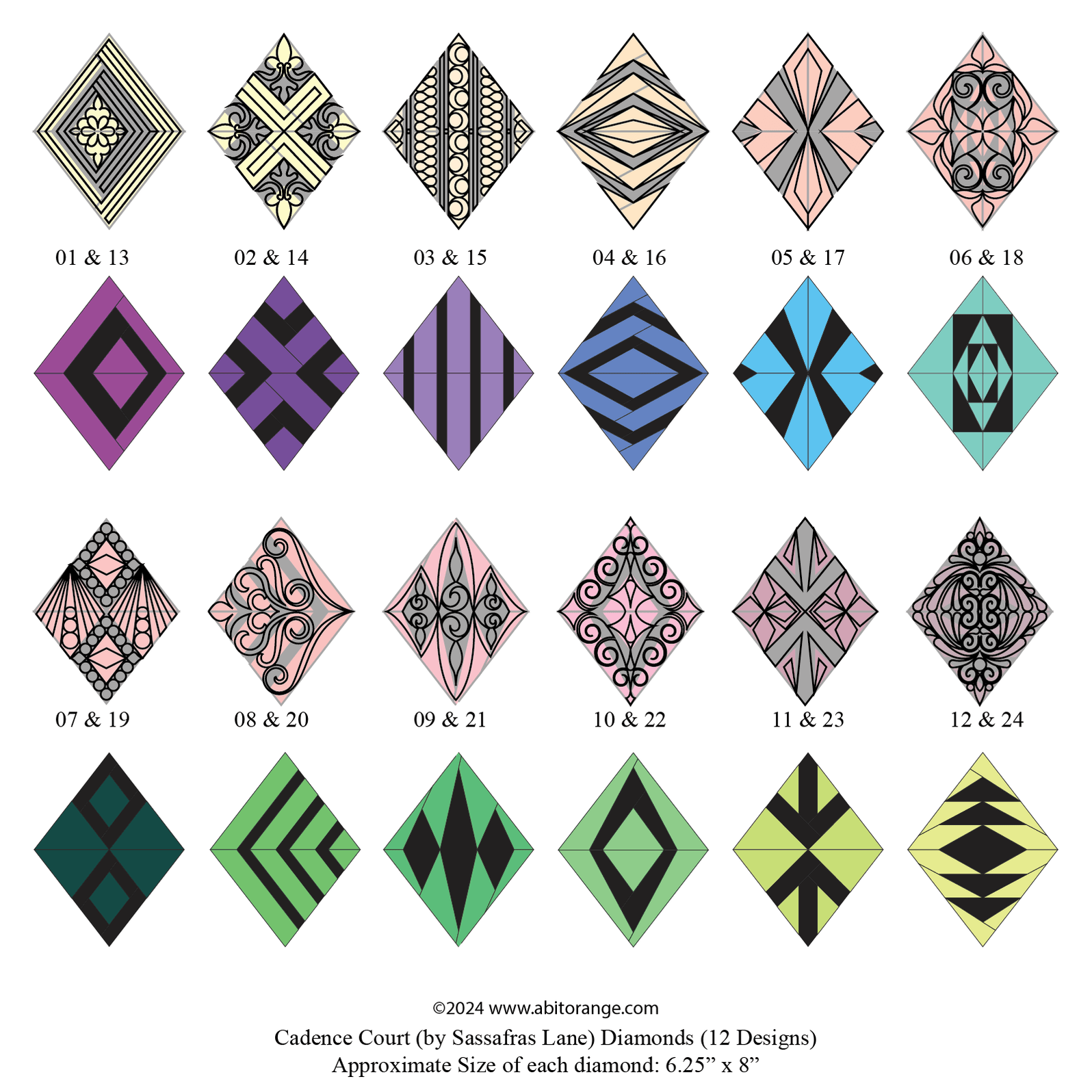 Cadence Court Longarm digital quilting design/pattern — A Bit Orange