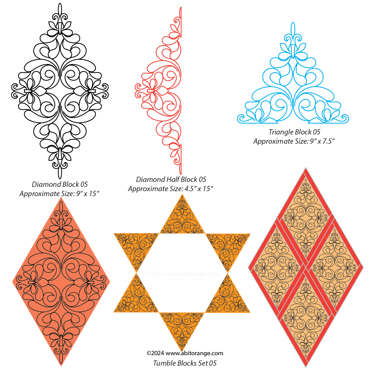 Tumble Blocks Set 05 — A Bit Orange