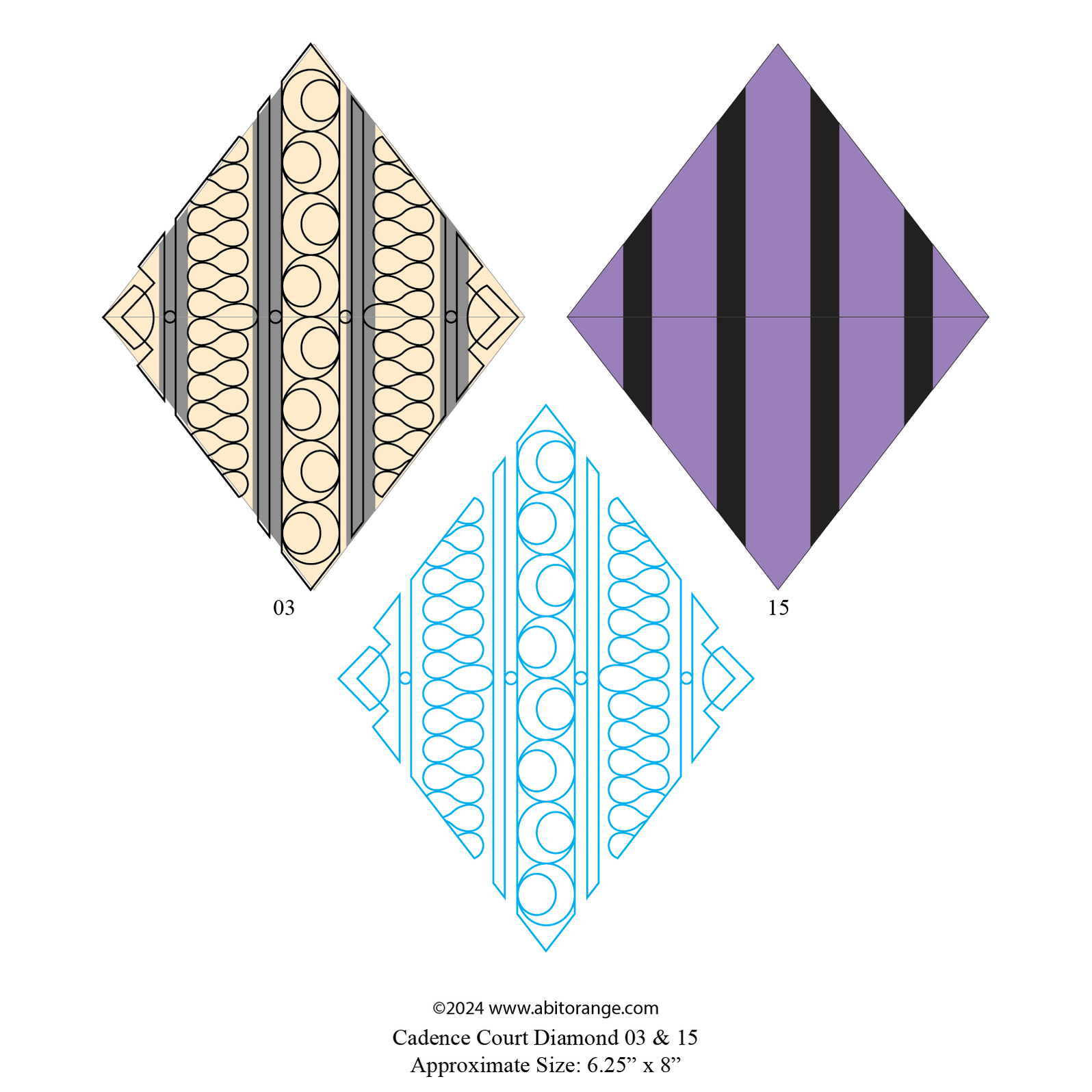 Cadence Court Longarm digital quilting design/pattern — A Bit Orange