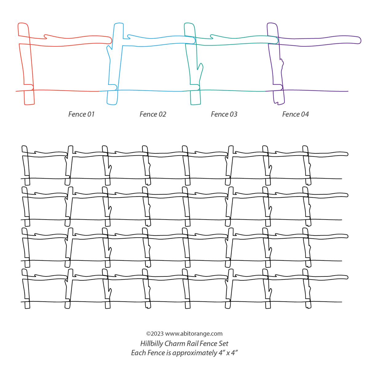 Hillbilly Charm Rail Fence Set — A Bit Orange