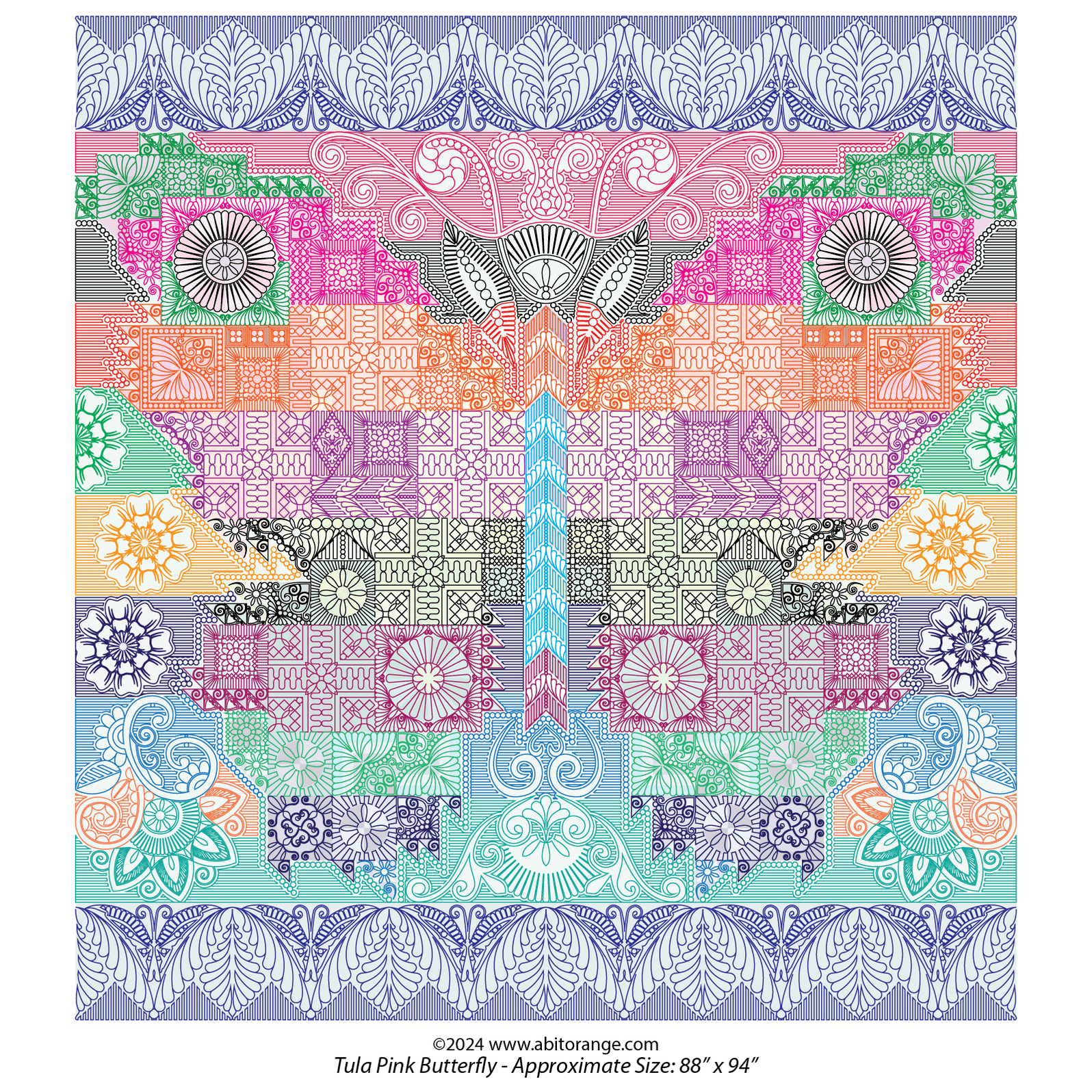 Tula Pink Butterfly Quilt - Digital quilting designs/patterns for ...