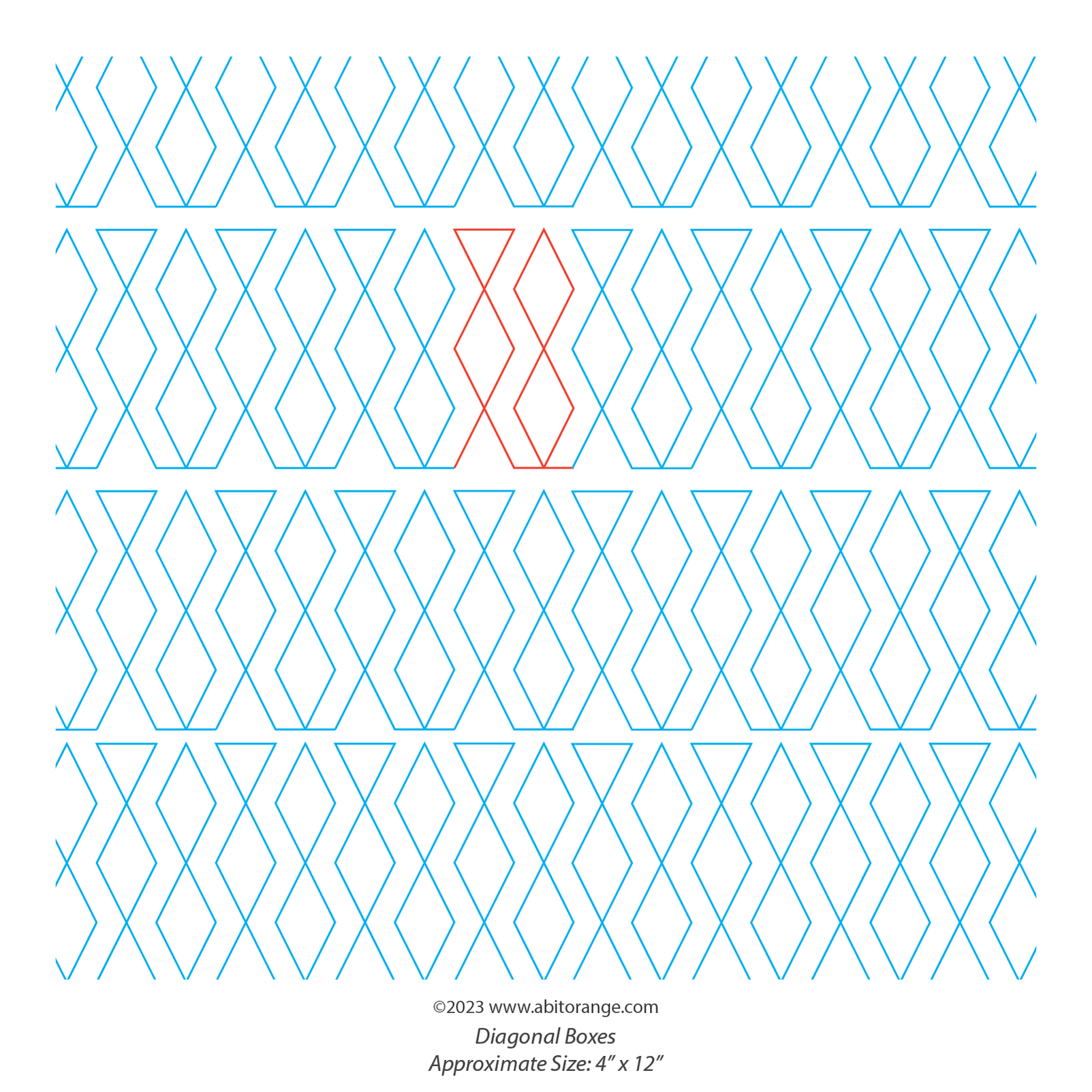 Diagonal Boxes - Diamond geometric digital quilting design for ...