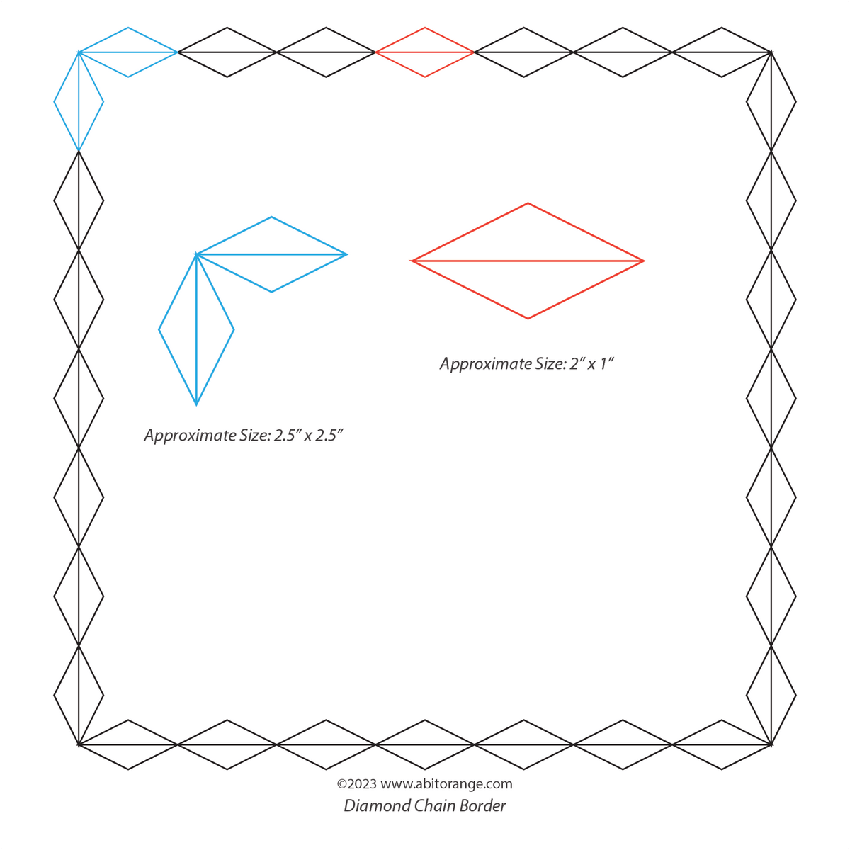 Diamond Chain Border — A Bit Orange