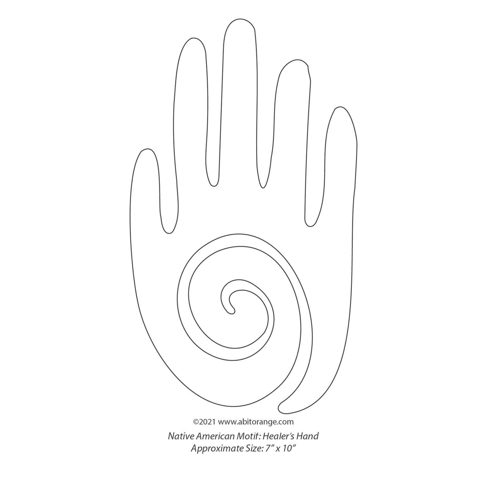 Native American Motif: Healer's Hand — A Bit Orange