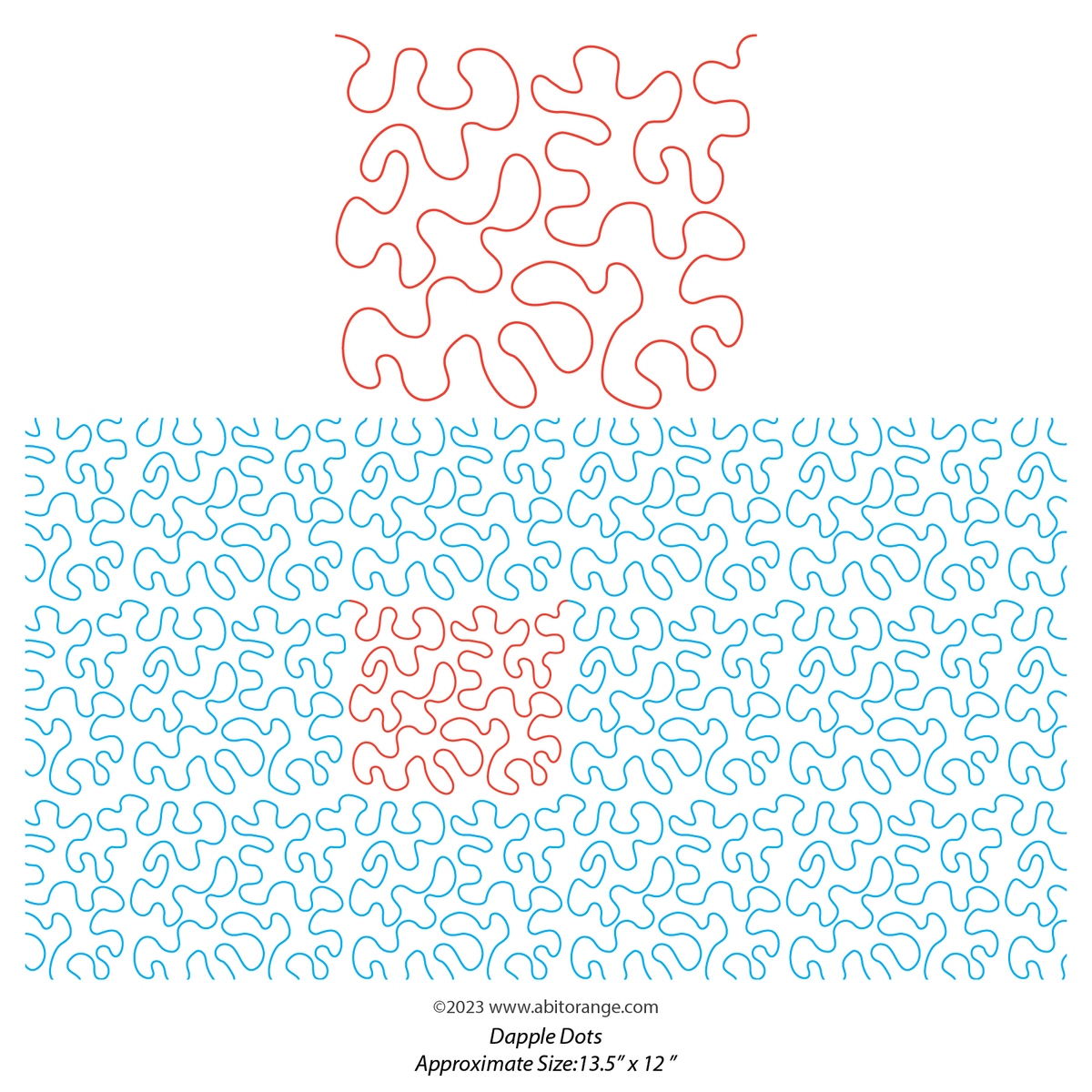 Dapple Dots Stipple - Stippling E2E digital quilting design for longarm machines — A Bit Orange