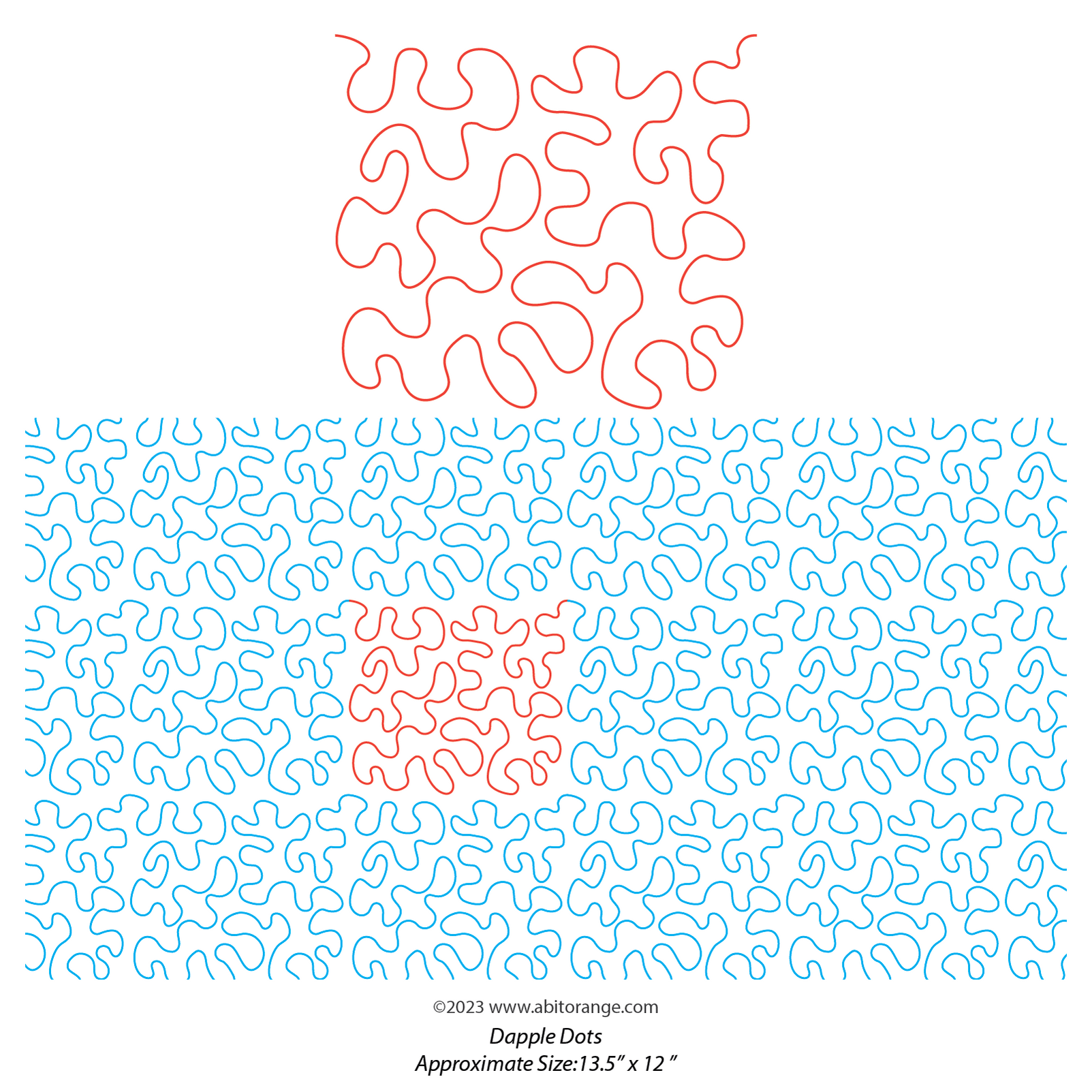 Dapple Dots Stipple - Stippling E2E digital quilting design for longarm ...