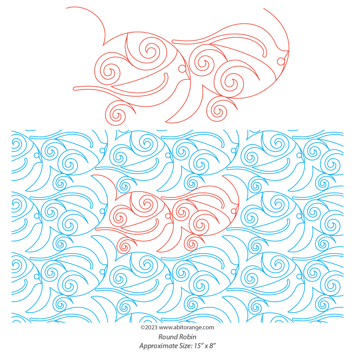Round Robin E2E Digital Quilting Pattern for longarm machine quilting ...