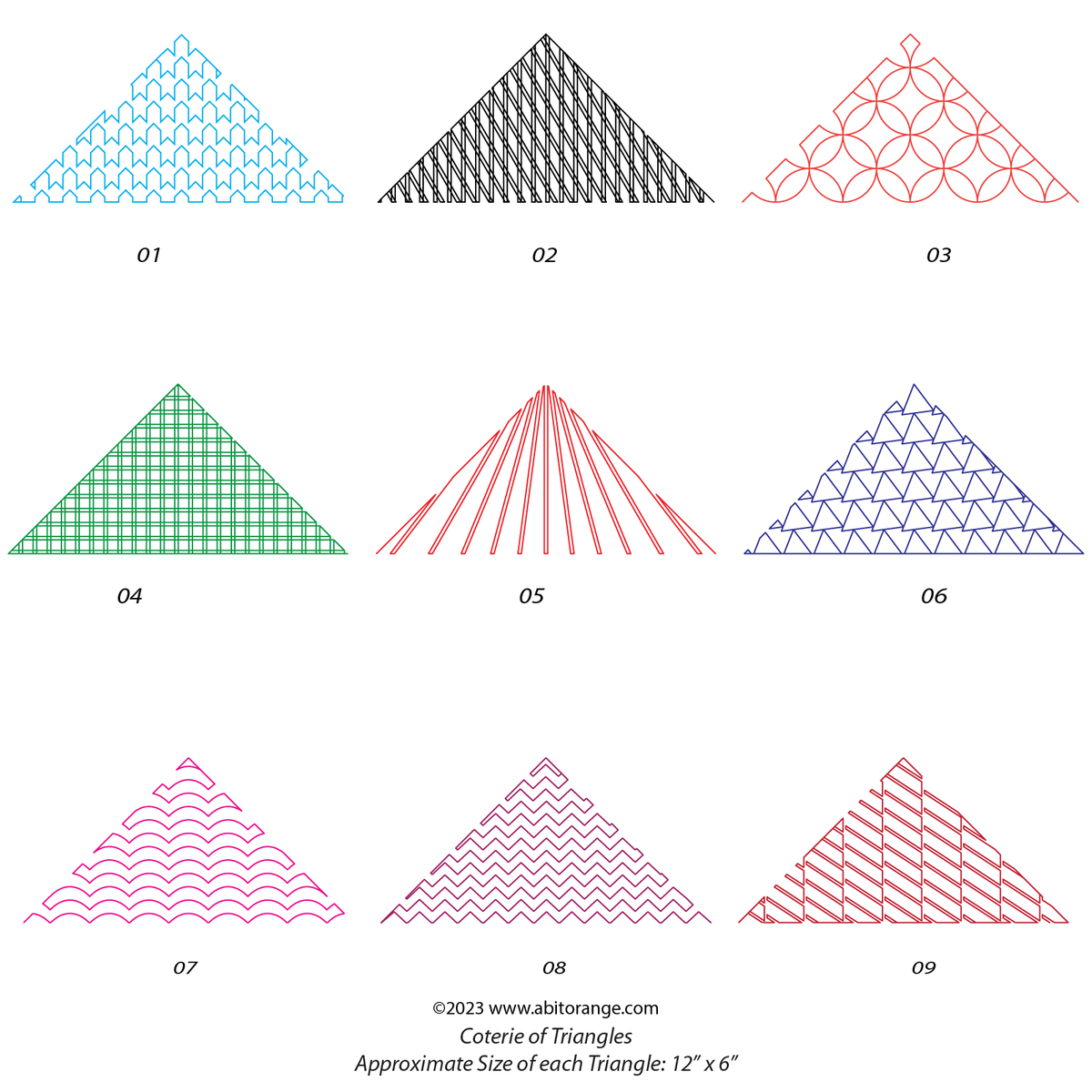 Coterie of Triangles Set — A Bit Orange