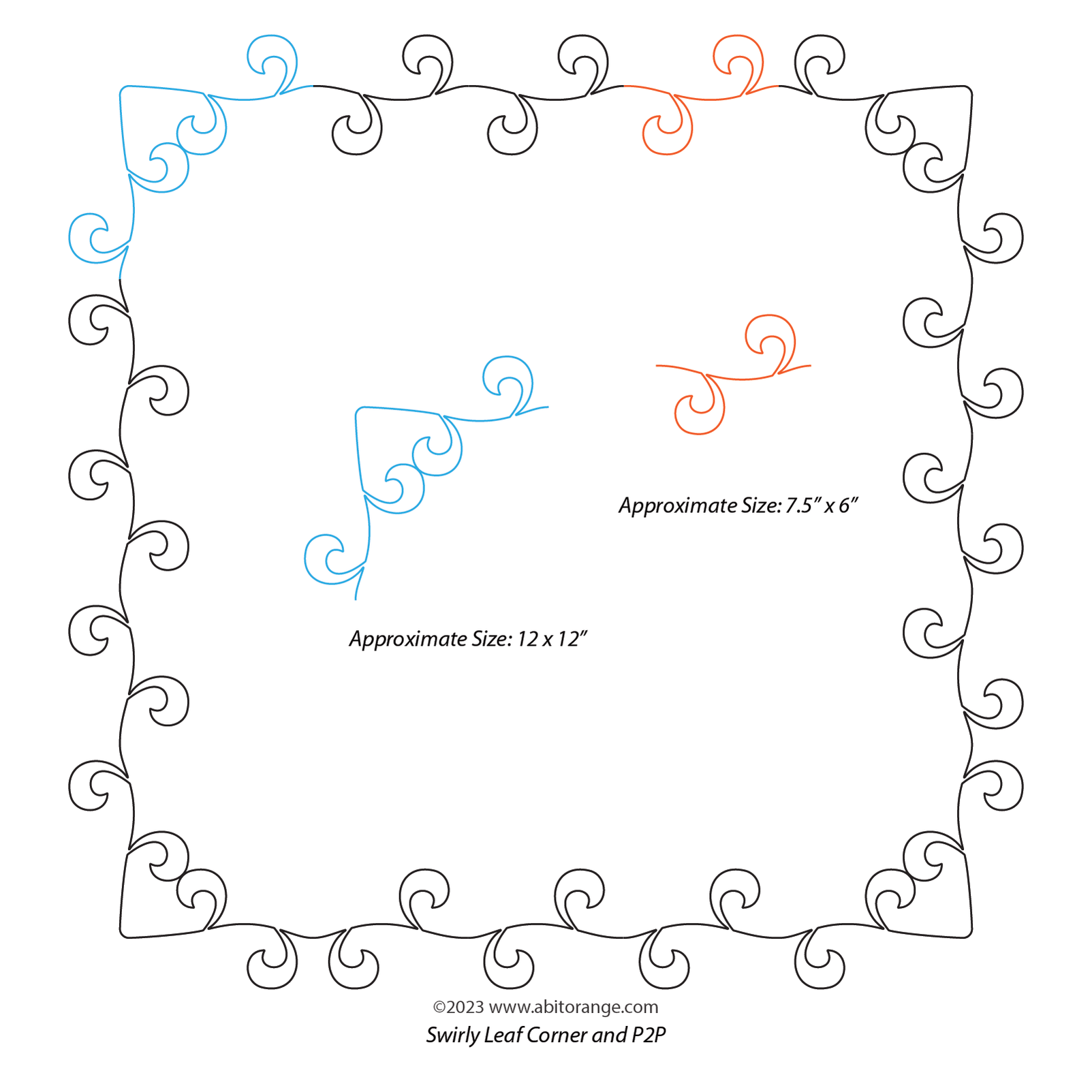 Swirly Leaf Corner and P2P — A Bit Orange