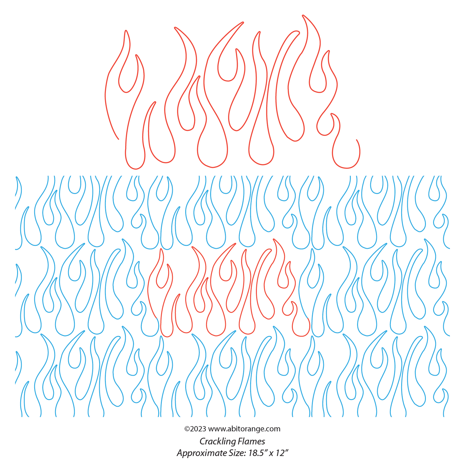 Crackling Flames - E2E digital Quilting design/pattern for longarm ...