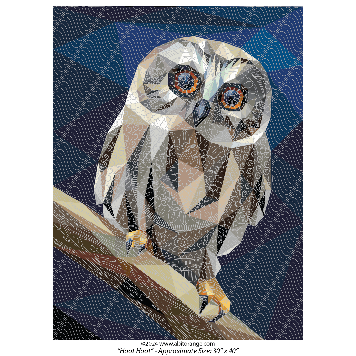 Hoothoot Ullu - Digital Quilting design/pattern for Little Hooter by ...