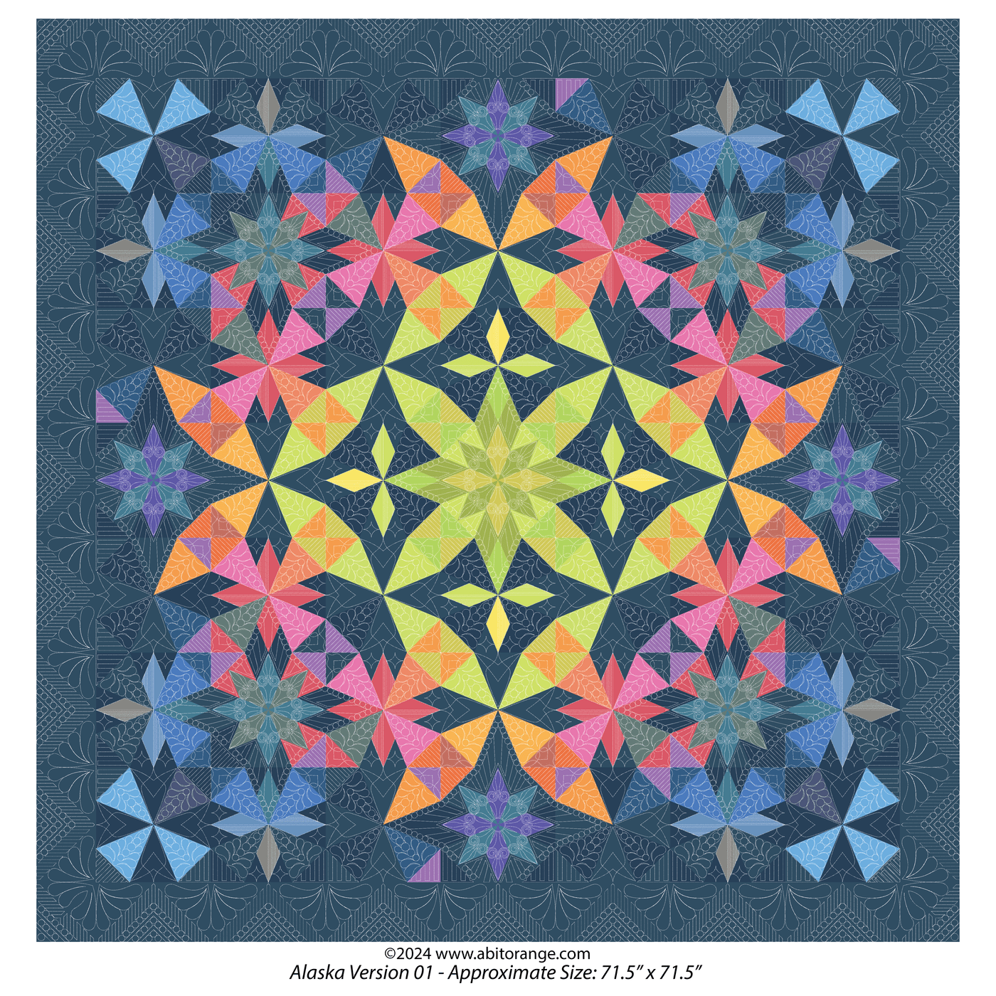 Alaska Quilt Pattern digital quilting designs for longarm machines — A Bit Orange