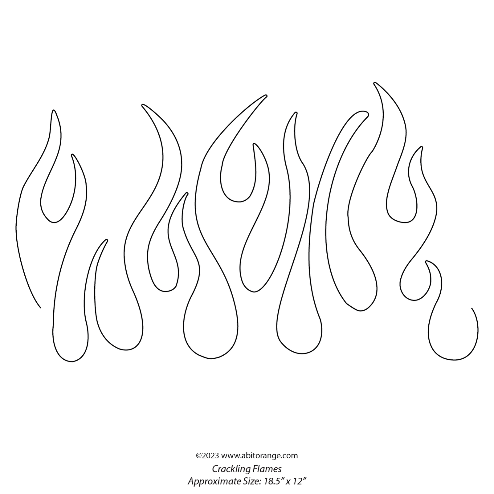 Crackling Flames - E2E digital Quilting design/pattern for longarm ...
