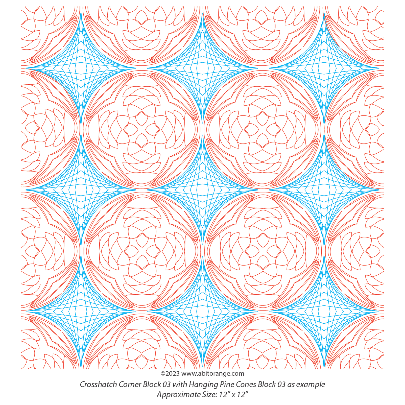 Crosshatch Corners Blocks Set — A Bit Orange