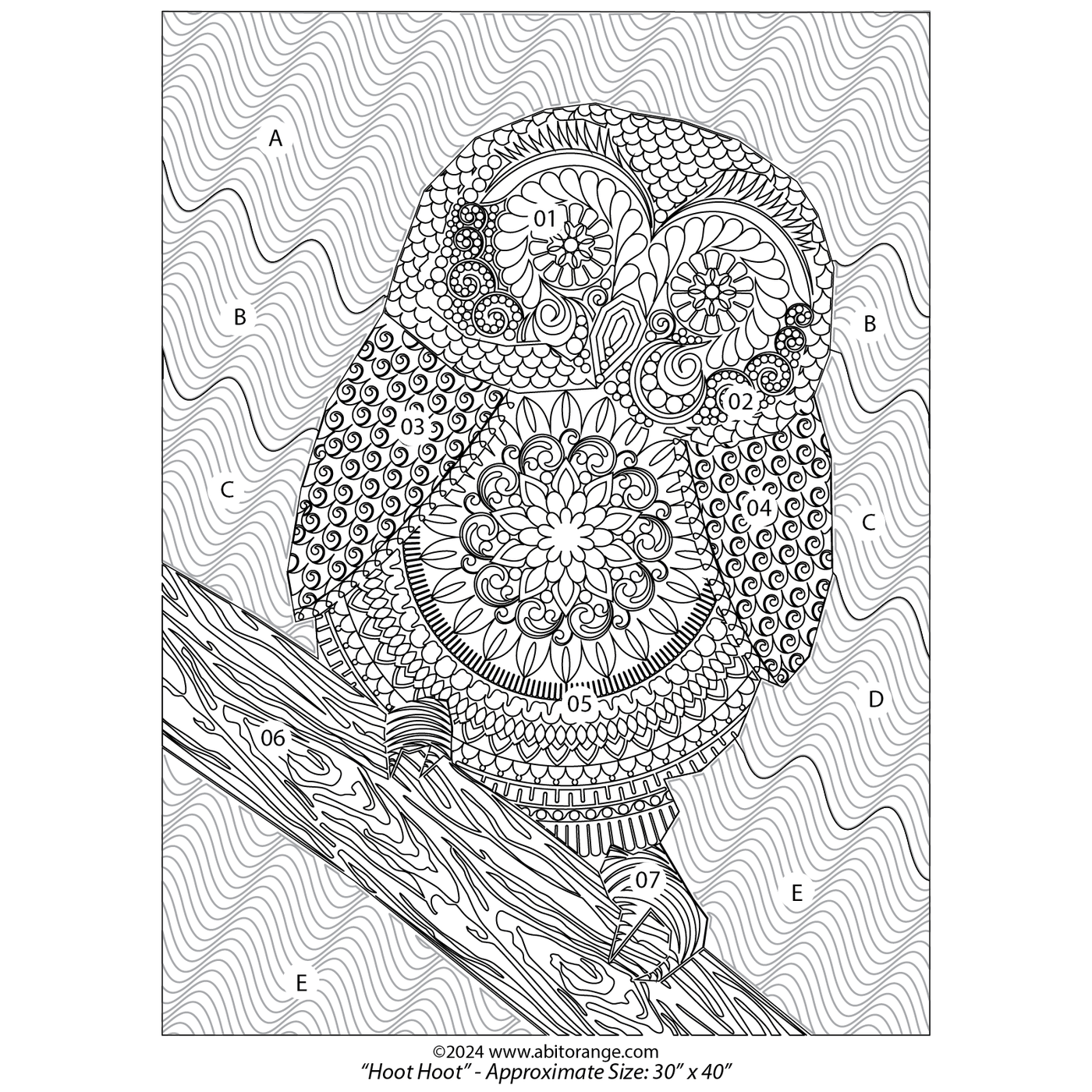 Hoothoot Ullu - Digital Quilting design/pattern for Little Hooter by ...