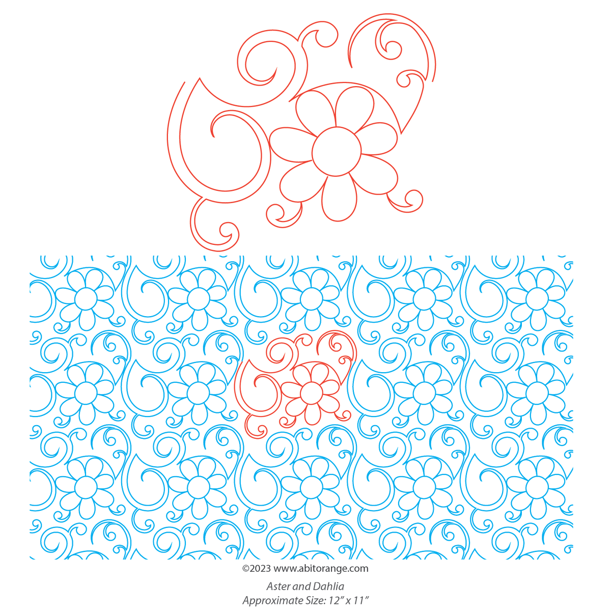 Aster and Dahlia edge to edge digital quilting design for longarm ...