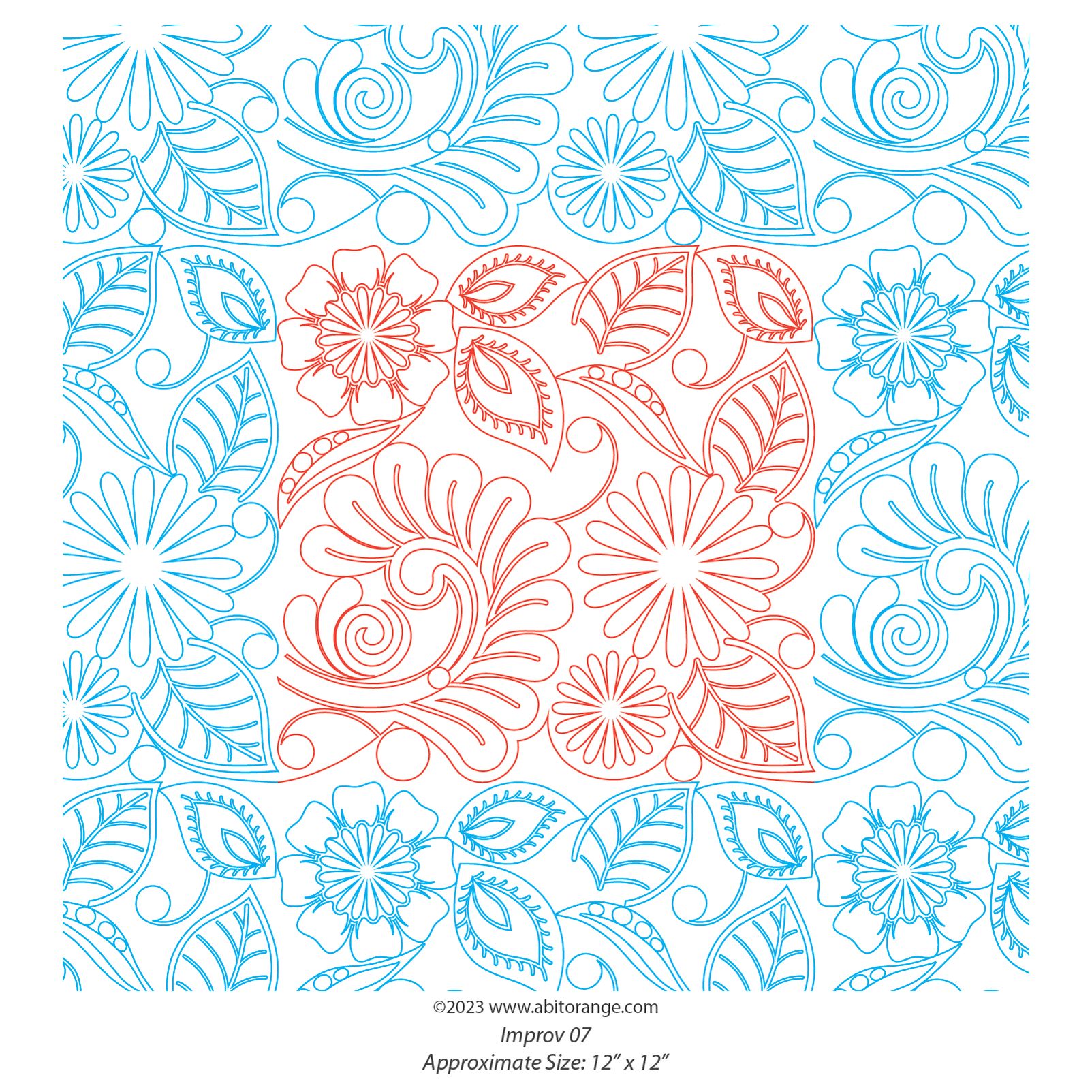 Improv 07 - digital quilt designs for longarm — A Bit Orange