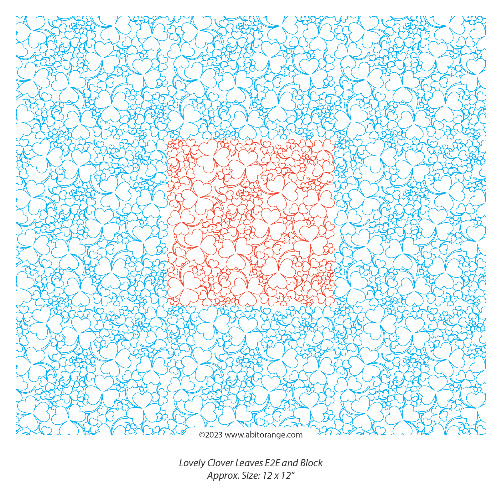 Lovely Clover Leaves (E2E & Block) — A Bit Orange