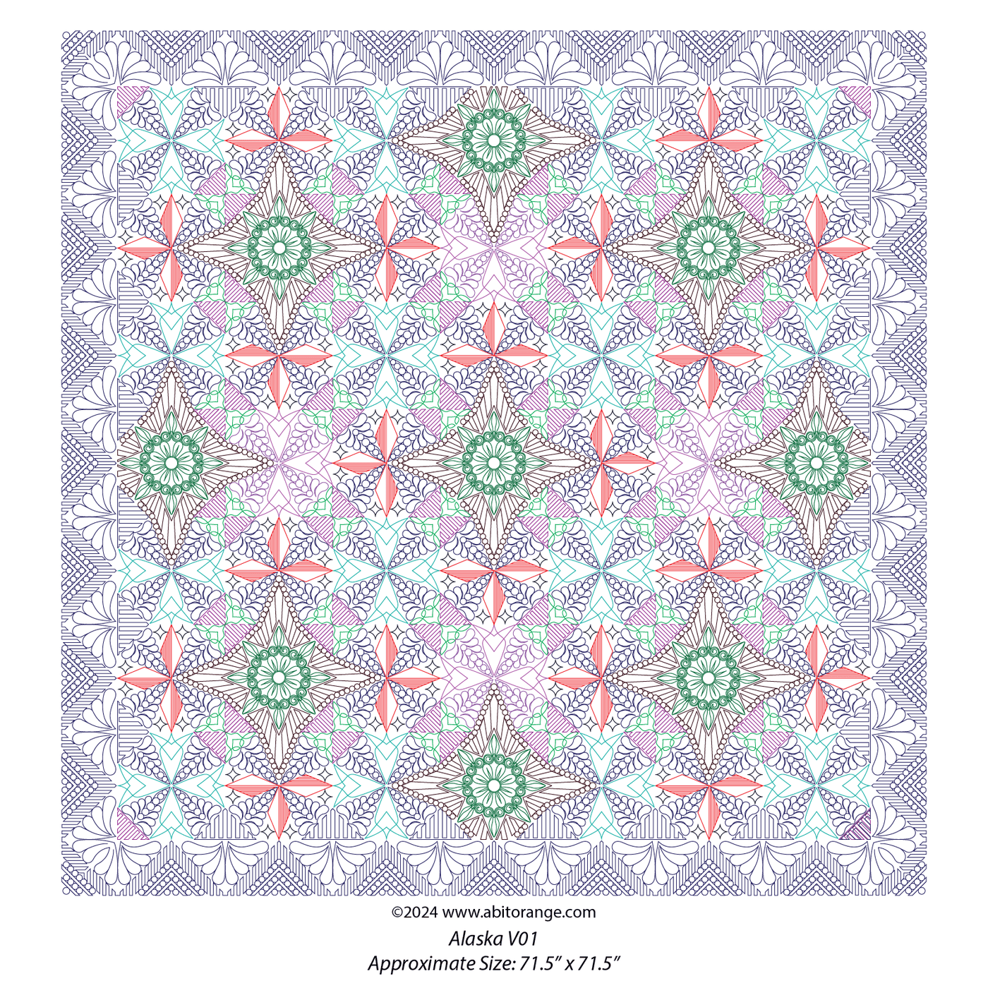 Alaska Quilt Pattern digital quilting designs for longarm machines — A Bit Orange