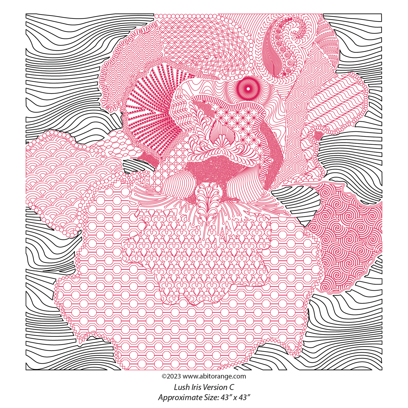 Lush Iris Longarm Digital Quilting Patterns set for Lush by Northcott ...