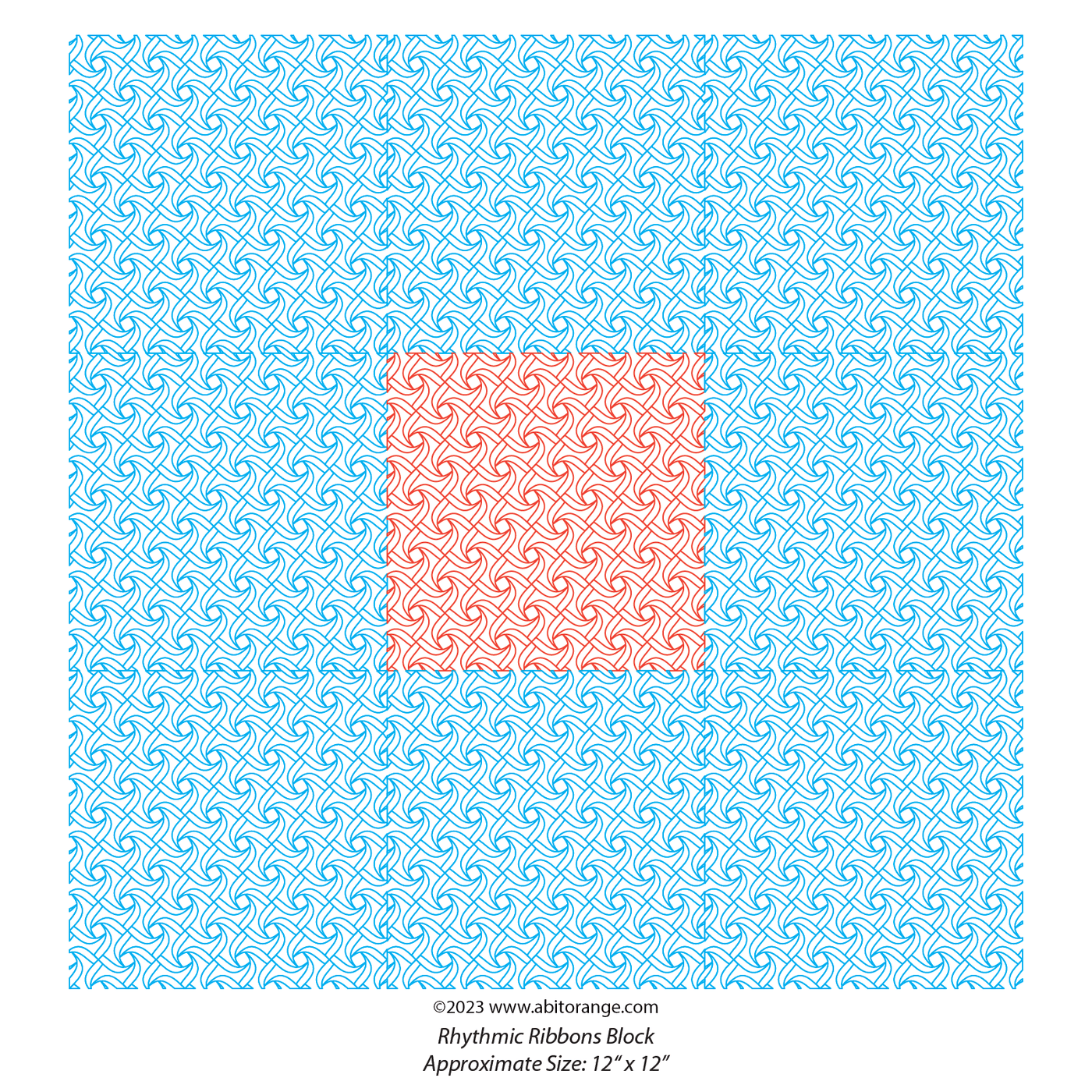 Rhythmic Ribbons Block — A Bit Orange