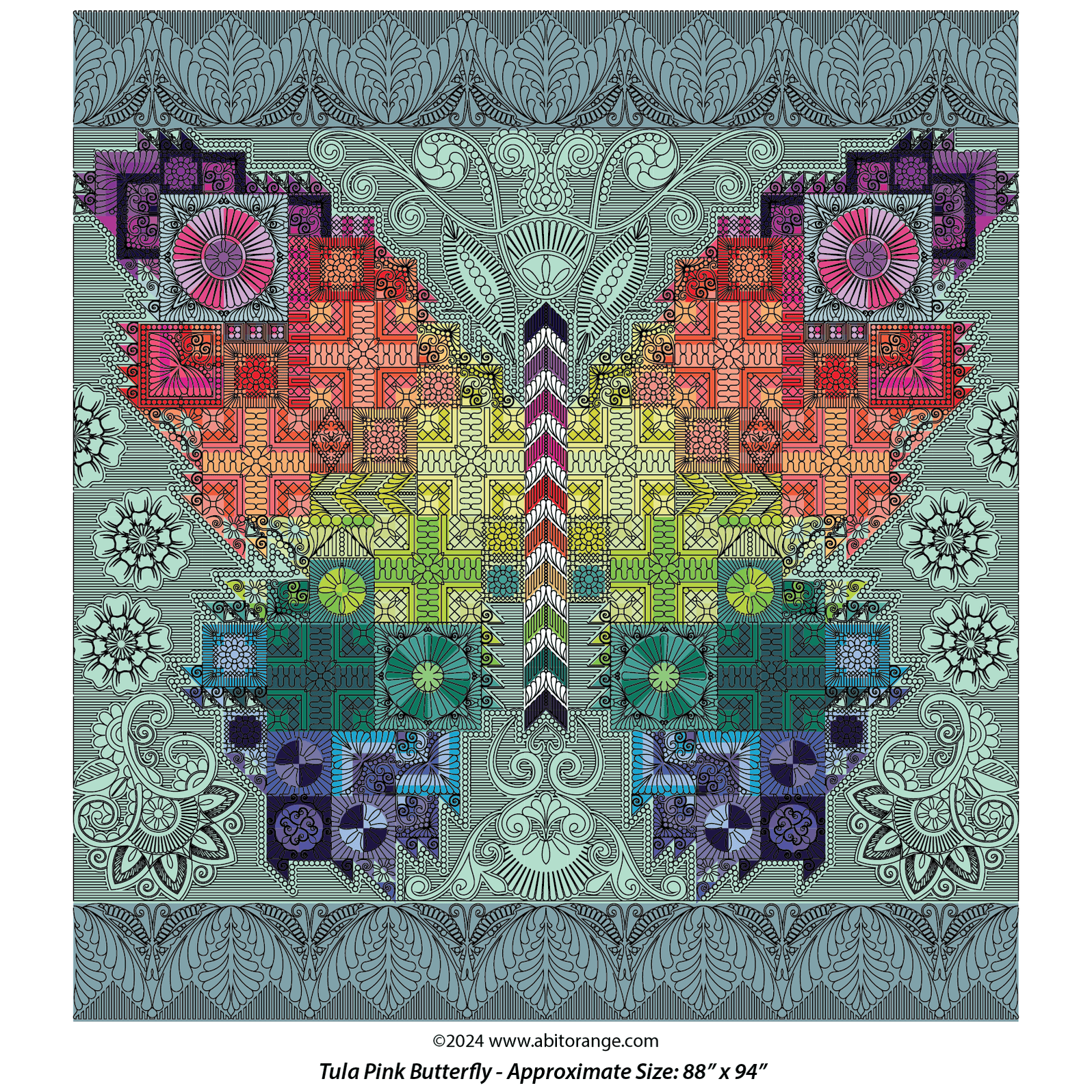 Tula Pink Butterfly Quilt - Digital quilting designs/patterns for ...