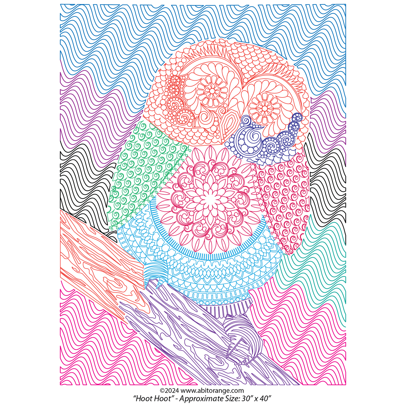 Hoothoot Ullu - Digital Quilting design/pattern for Little Hooter by ...