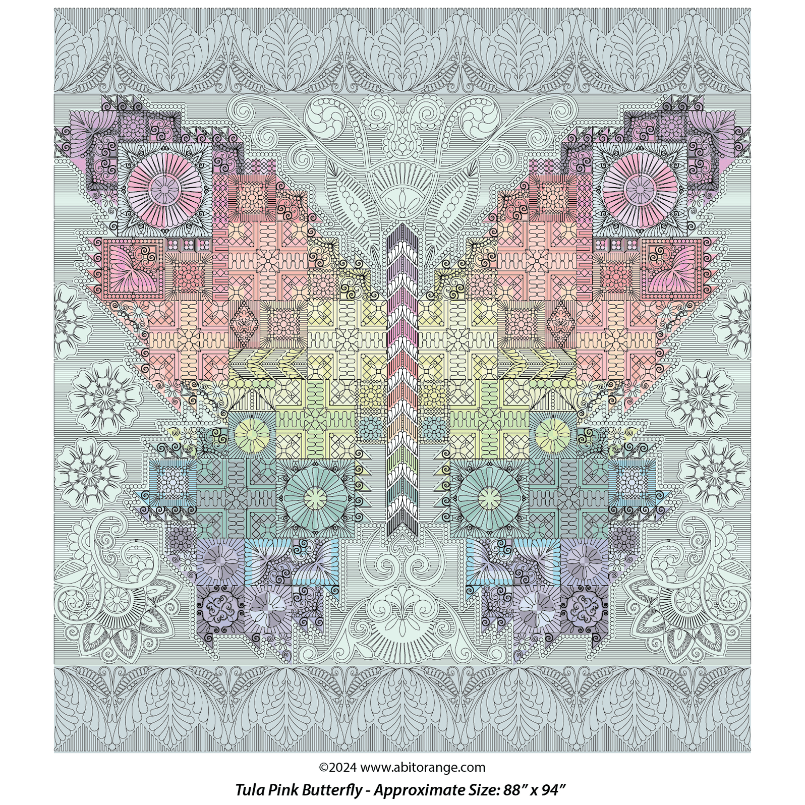 Tula Pink Butterfly Quilt - Digital quilting designs/patterns for ...