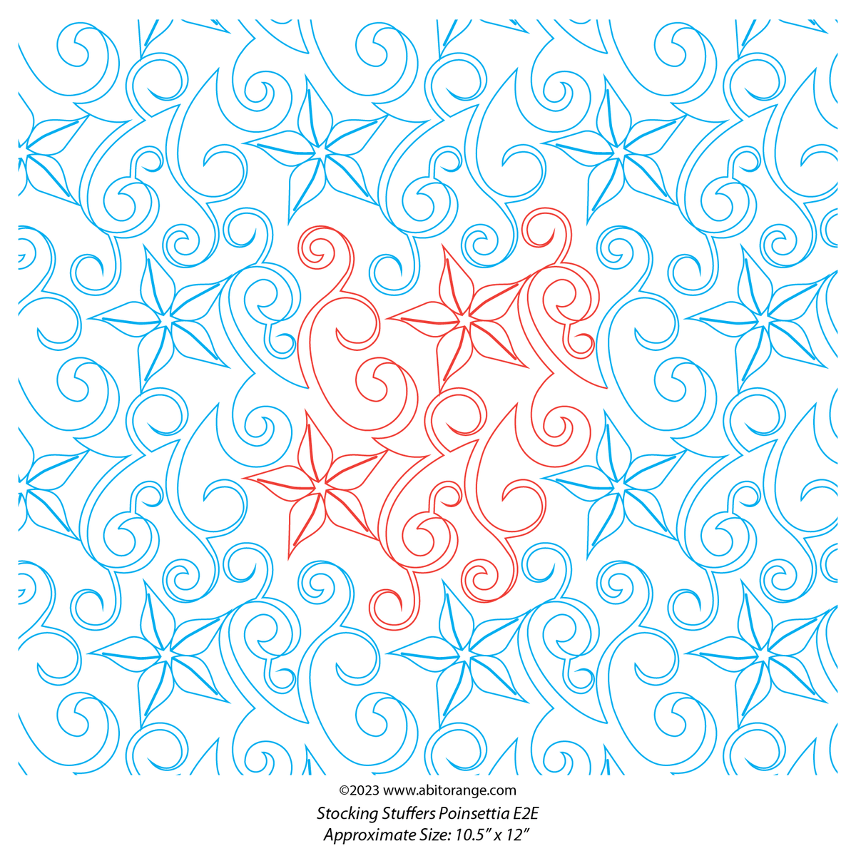 Stocking Stuffers Poinsettia E2E- Longarm machine quilting pattern — A ...