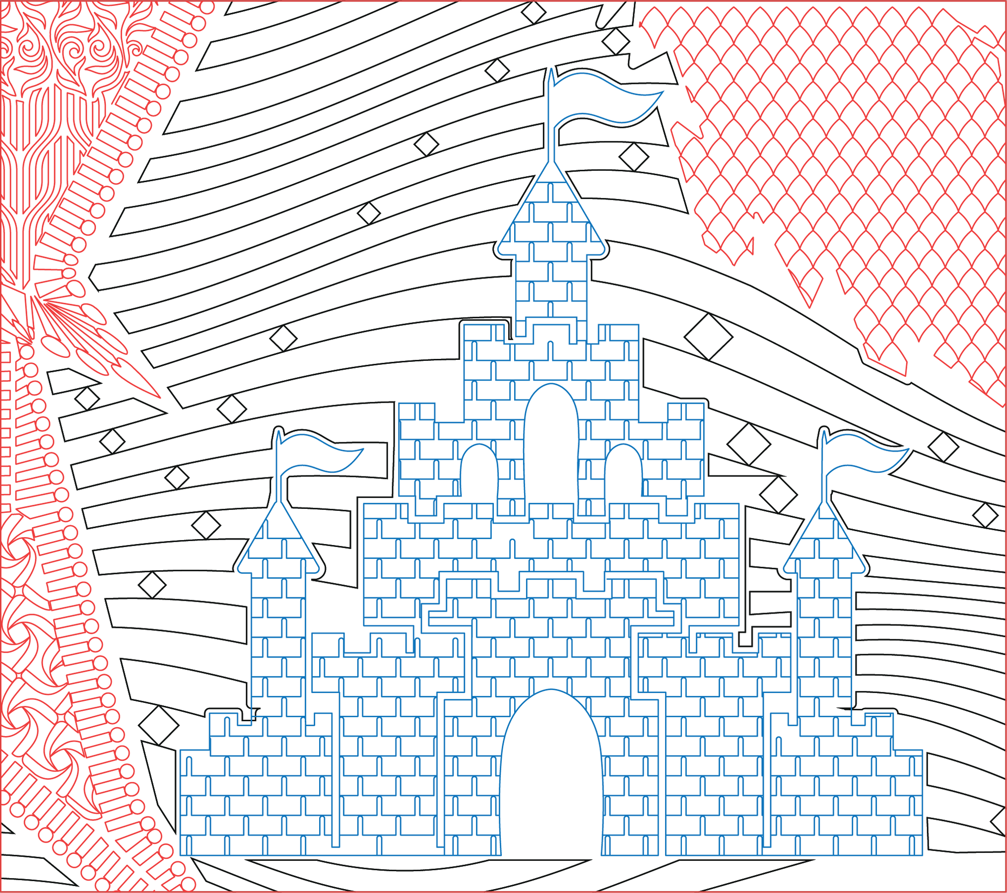 Syrax the Dragon Digital quilting design for Toasty the Dragon by Legit ...