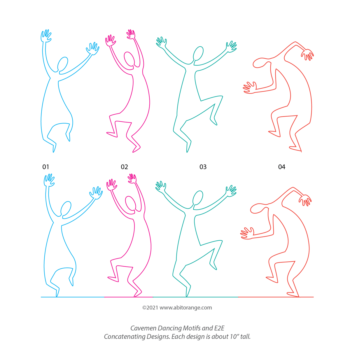 Cavemen Dancing SET — A Bit Orange