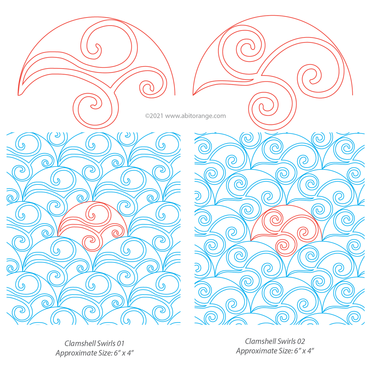 Clamshells Swirls (2 Designs) — A Bit Orange